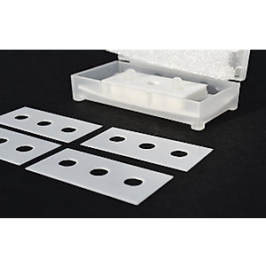 43mm x 22mm CERAMIC 3-hole Slitter Blade(1) (.3mm thick) “3-hole slitters” - double edged