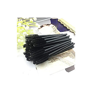 SINEN 50 PCS Disposable Eyelash Brush Mascara Brushes Makeup Brushes Kits for Eye Lashes Extension Eyebrow and Makeup (balck)