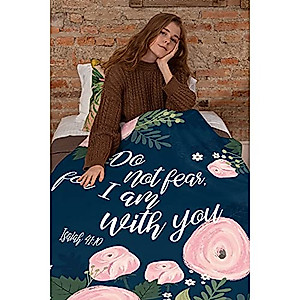 Anomadassi Hope Faith Prayer Bible–Isaiah 41:10 Blanket,Flannel Throw Blanket Ultra Soft Micro Lightweight Flannel Blanket Bed Couch Living Room 50"x40" Small for Kid