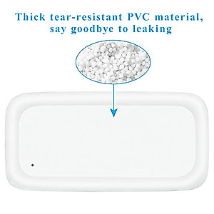 HEMOTON 2PCS Inflatable Serving Bars with Drain Plug - Food Drink Salad Buffet Tray with Mesh Food Cover for Indoor and Outdoor Party Pool Picnic Luau