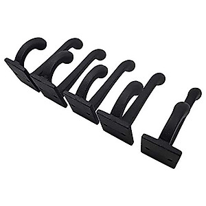 Claimed Corner Cast Iron Coat Hooks - Wall Mounted Rustic Farmhouse Matte Black Cast Iron DIY Coat Towel Hat Scarf Bags Hook 5-Pack