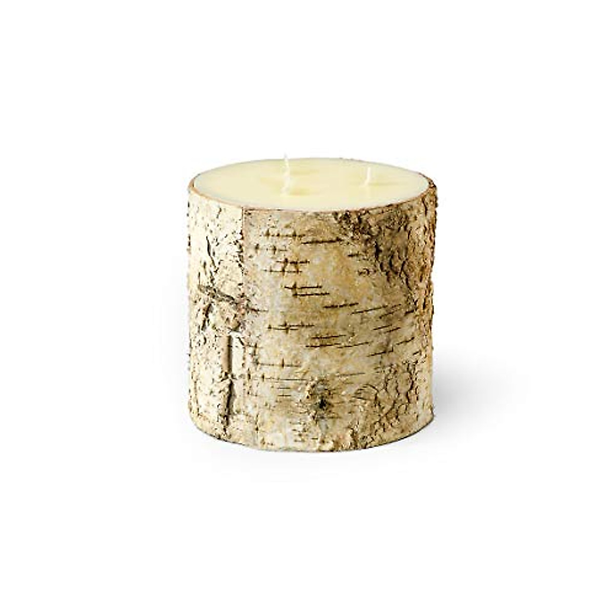 Serene Spaces Living Birch Bark Candle – Pillar Style Candle Brings Nature Indoors, Ideal for Weddings, Parties, Events, Restaurants, Home Decor, 6" in Diameter & 6" Tall