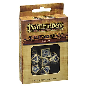 Q WORKSHOP Pathfinder Mummy's Mask Rpg Ornamented Dice Set 7 Polyhedral Pieces
