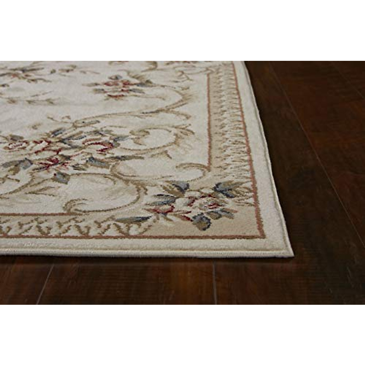 New Home Classic Floral 7'10 x 9'10 Area Rug in Ivory