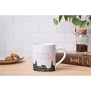 Silver Buffalo Gossip Girl You Know You Love Me XOXO Gossip Girl Ceramic Mug, 14 Ounces