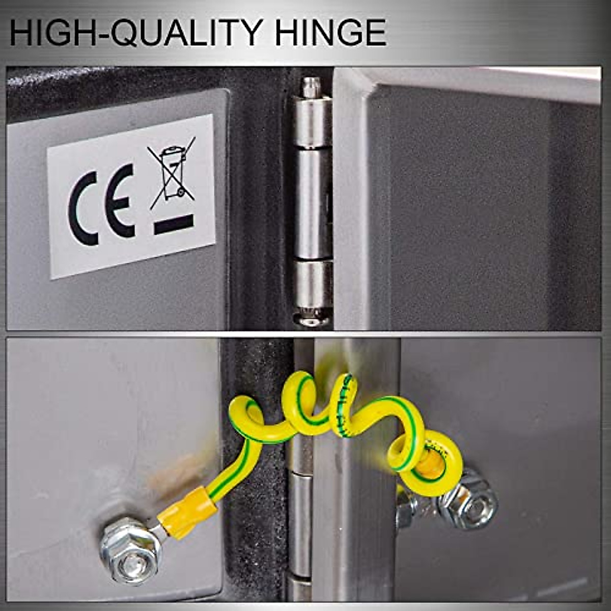 VEVOR Steel Electrical Box 12" x 12" x 8" Electrical Enclosure Box 304 Stainless Steel Electronic Equipment Enclosure Box IP65 Weatherproof Wall-Mounted Metal Electrical Enclosure with Mounting Plate