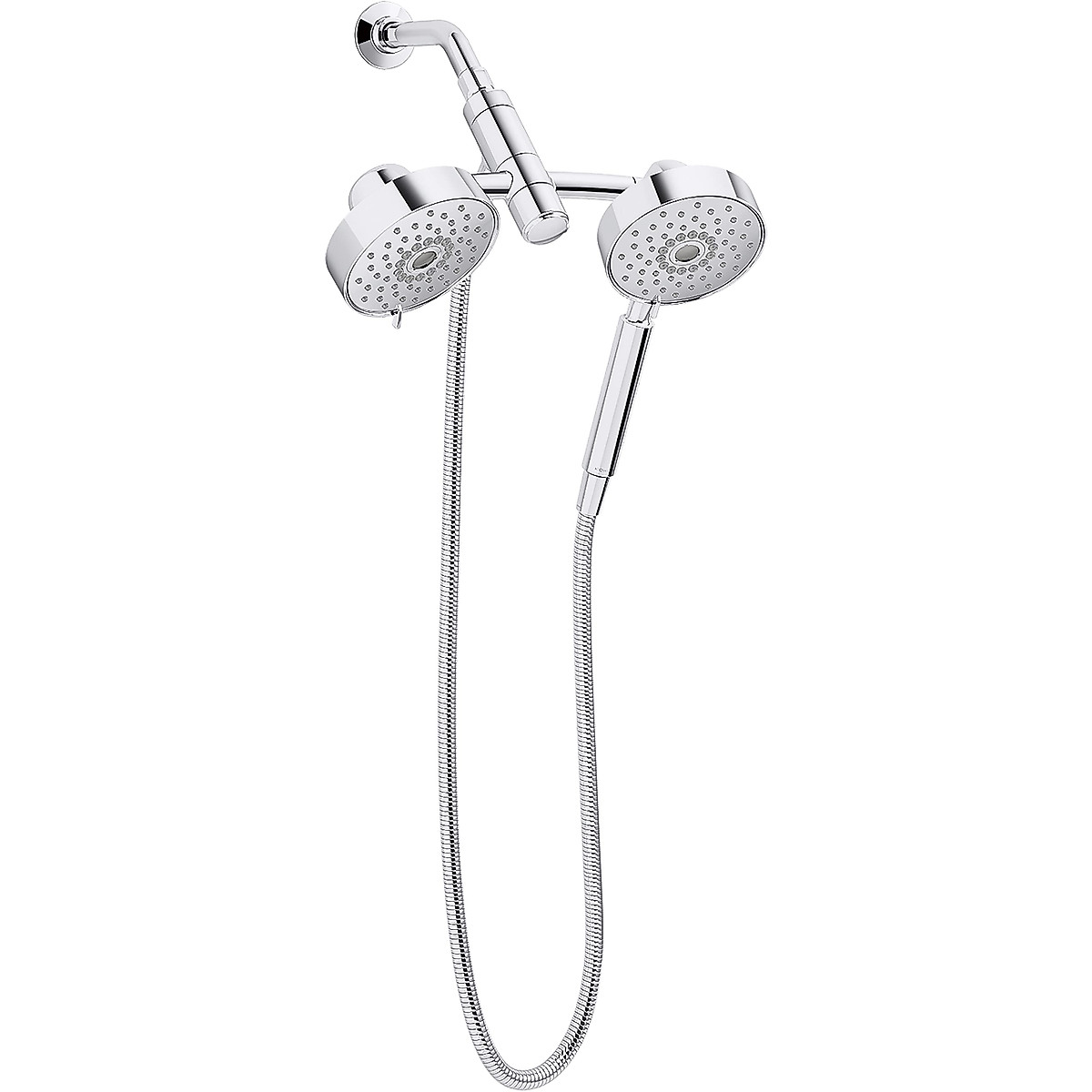 KOHLER 23219-CP Purist 2-in-1 Multifunction Shower Combo Kit, Rotating Showerhead with Handheld Shower Head, 2.5 GPM, Polished Chrome