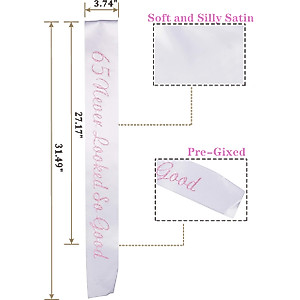 MEANT2TOBE 65th Birthday Gifts for Women, 65th Birthday Decorations for Women, 65th Birthday Baseball Cap,65 birthday Sash, 65th Birthday, 65th Birthday Party Supplies Gifts and Decorations