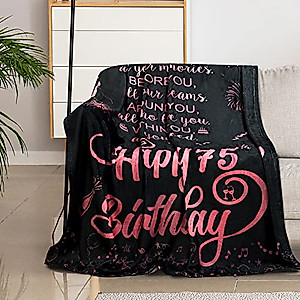 75th Birthday Gifts for Women Funny 1947 Blanket for 75 Year Old Woman 75th Birthday Throw Ideas 75 Birthday Decorations for Women Her Him Wife Sister Mom Friends Grandmother 60"x50"