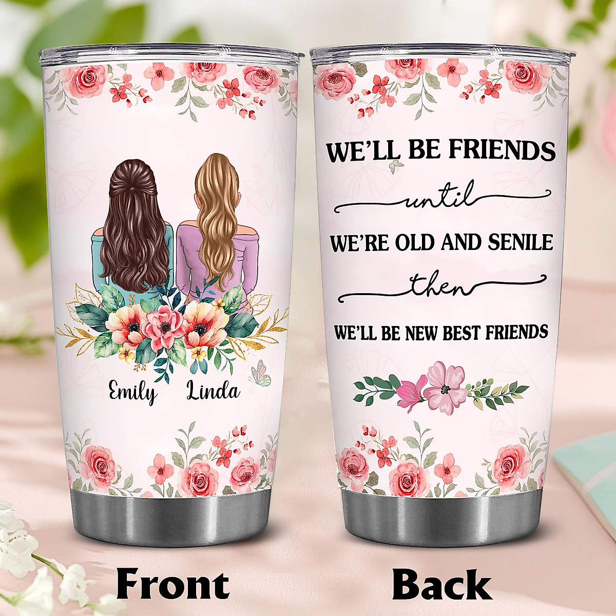 VUNVUT86 Personalized Bestie Gifts - Mother's Day Gifts For Best Friend, Bestie, Sister, BFF, Her - We Will Still Be Friend Tumbler - Birthday, Christmas Friendship Gift For Friends