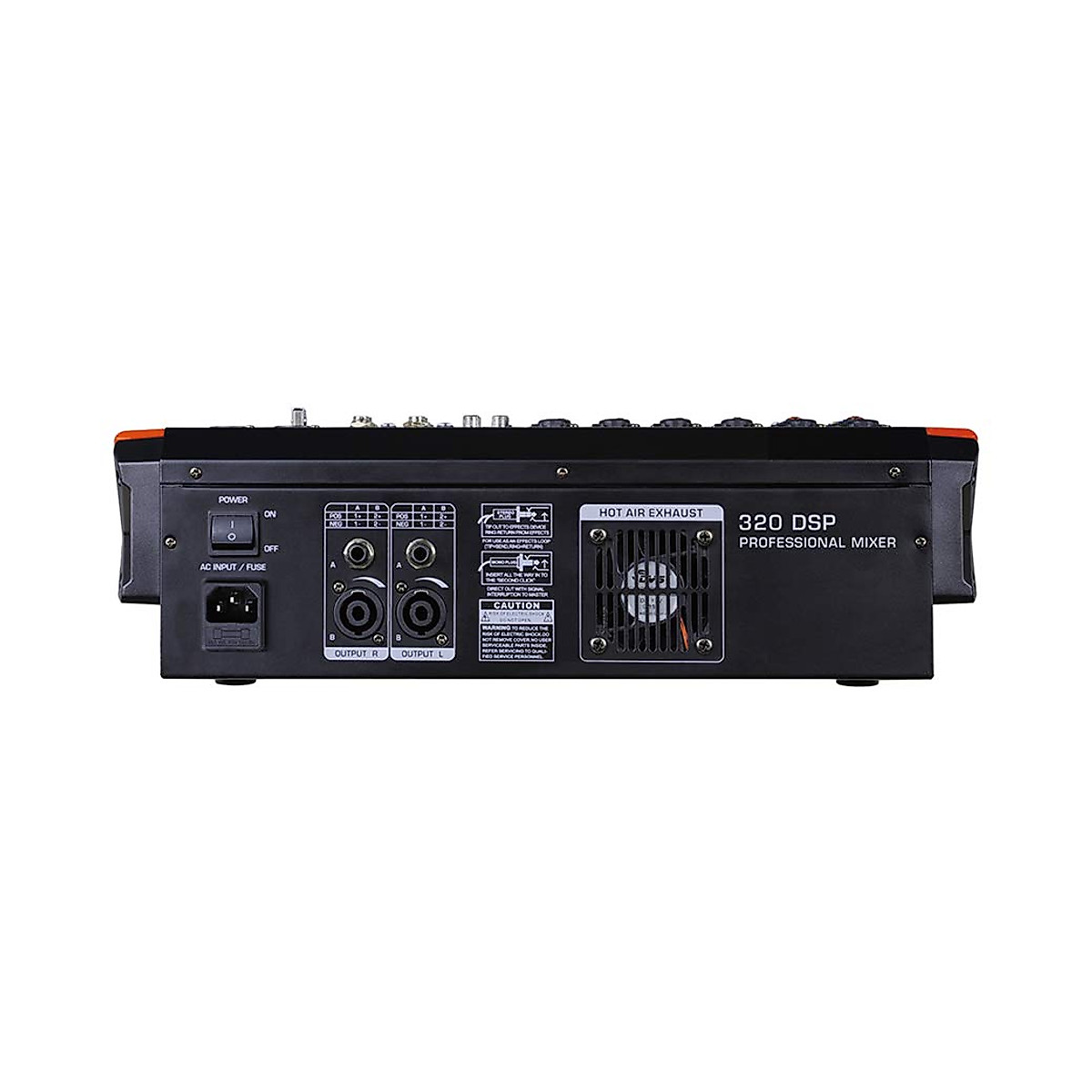 Audio2000'S AMX7382 Six-Channel Powered Audio Mixer with 320 DSP Sound Effects, Stereo Sub Out with Sub-Out Level-Control Fader, Level-Control Faders on All Channels, and USB/Computer Interface