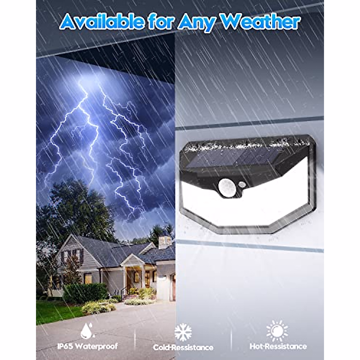 Osisete Solar Outdoor Lights [6Pack/3Modes], 5-Sided Lighting Motion Sensor Outdoor Lights, Solar Lights Outdoor Waterproof for Patio Backyard Garden Fence Driveway (115LED)