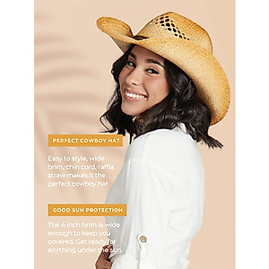 San Diego Hat Company Women's One Size Tea Stain Cowgirl Hat