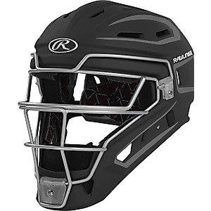 Rawlings | VELO 2.0 Catcher's Helmet | Baseball | Junior (6 1/2" - 7") | Black/Graphite