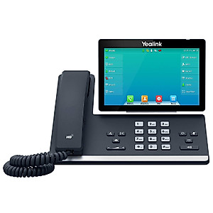 Yealink T57W IP Phone, 16 VoIP Accounts. 7-Inch Adjustable Color Touch Screen. USB 2.0, 802.11ac Wi-Fi, Dual-Port Gigabit Ethernet, 802.3af PoE, Power Adapter Not Included (SIP-T57W)