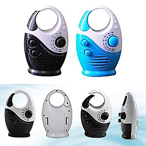 Shower Radio, Bathroom Radio AM FM, Waterproof Hanging Shower Radio Adjustable Volume Built-in Speaker(White Blue)