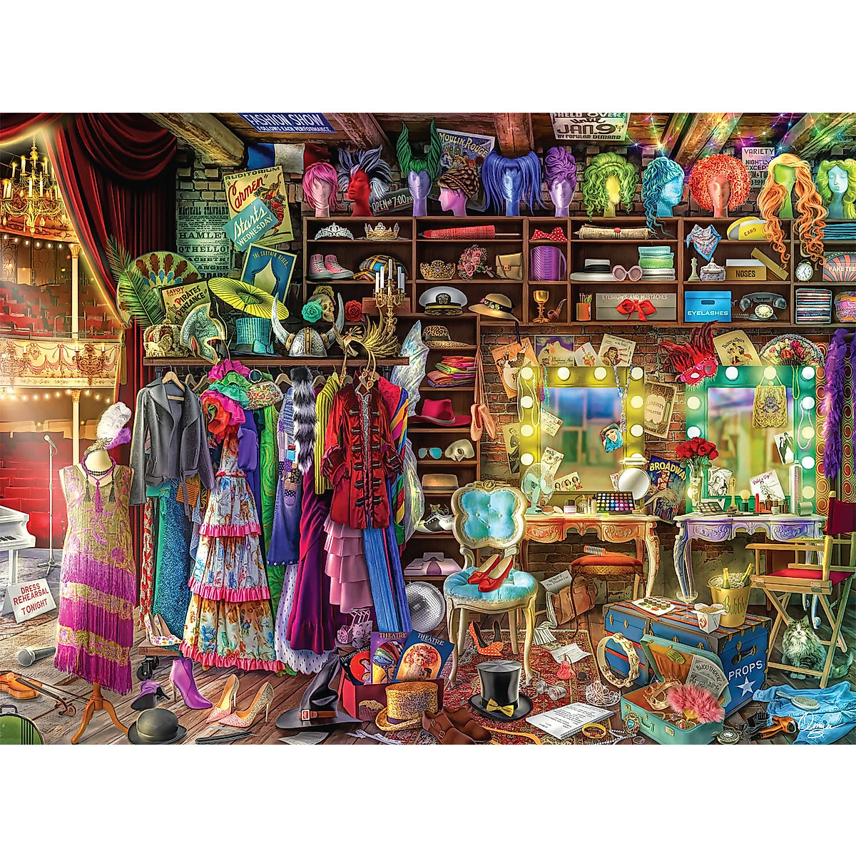 Buffalo Games - Aimee Stewart - Backstage at The Theater - 1000 Piece Jigsaw Puzzle