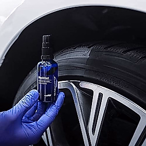 CARPRO CQUARTZ Blackout - Tire Coating and Dressing for Trim and Rubber, Polysiloxane and Durable on Unpainted Resin Materials (50mL)