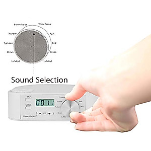 Three Sheep Natural Soothing Alarm Clock White Noise Maker Adults Baby Travel Sound Machine Portable for Sleep with Timer Dual Power Supply USB Charged Or AAA Battery