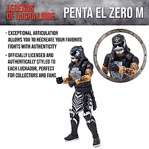 Boss Fight Studio Penta El Zero M, Legends of Lucha Libre Fanaticos Collectible Action Figure – Highly Articulated Figurine with Authentic Design, Detailed Sculpting, and Custom Blister Card – 1:12
