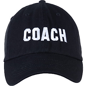Ann Arbor T-shirt Co. Coach | Coaching Baseball Hat, Men & Women Team Cap - (Black, DadHat)