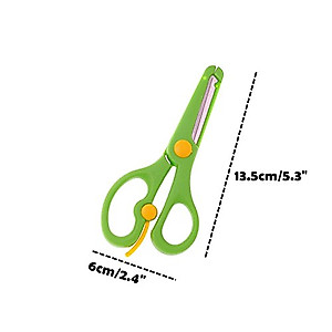 Kinteshun Children Scissors,Kids’ Artwork Blunt Tip Anti-Pinch Shears Students Cutter Scissors for DIY Handcraft Projects(5pcs)