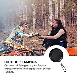 SEWACC 9 Frying Pan Saute Pan Camping Frypan Stove Grill Pan Cast Iron Grill Plate Cast Iron Griddle Pan Nonstick Bakeware Metal Cooking Utensils Iron Skillet Kettle Induction Cooker