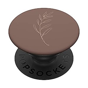 Desert Taupe Boho Botanical Wildflowers PopSockets Swappable PopGrip