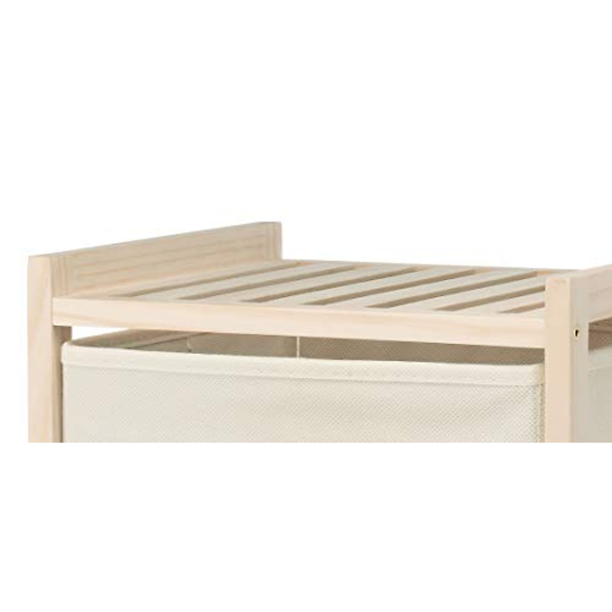 Whitmor 3 Drawer Wood Chest - Compact Design - Pull Out Fabric Bins - Natural Pine