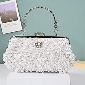 Ofuleo Evening Handbag Pearl Clutch Wedding Bag Formal Purse for Prom Party Dating Casual for Women
