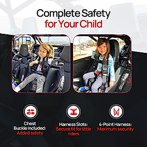 UTVMA Maverick X3/X3 MAX Bump Seat with 4-point Harness | Center Seat | Middle Seat | Kid Seat | Hump Seat