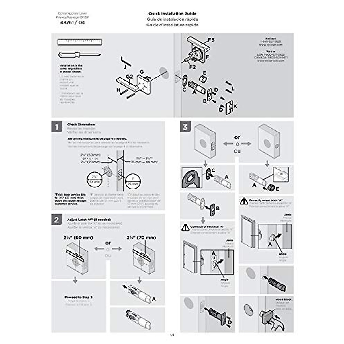 Weiser (by Kwikset) Milan Lever, Round Rose, Passage Function (Hallway, Closet), Polished Chrome (US26)