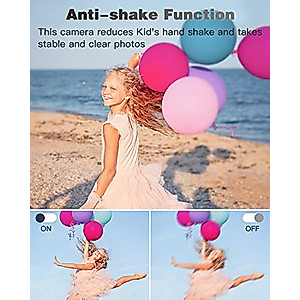 Digital Camera, Zostuic 48MP Autofocus Kid Camera with 32GB Card 1080P Video Camera with 16X Zoom, Compact Portable Small Cameras Christmas Birthday Gift for Children Kid Teen Student Girl Boy(Silver)