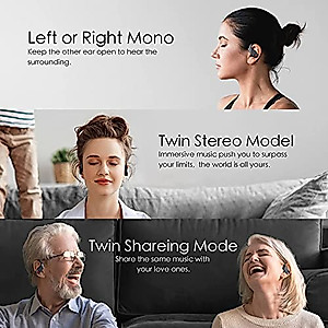 Wireless Earbuds, Bluetooth 5.1 Wireless Headphones in-Ear Stereo Sports Bluetooth Earphones, Noise Cancelling Earbuds with Mic Deep Bass, IPX7 Waterproof, 40H Playtime Wireless Headset for Sports