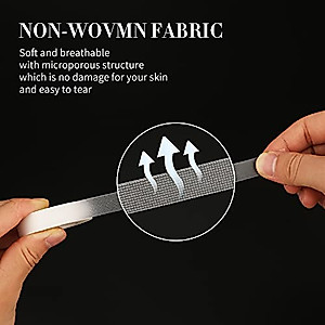 GCQQ Lash Tape for Eyelash Extensions, 9 Rolls Micropore Tape, Eyelash Tape for Lash Extensions, Makeup, 0.5" x10 Yards, Individual Package(Clear)