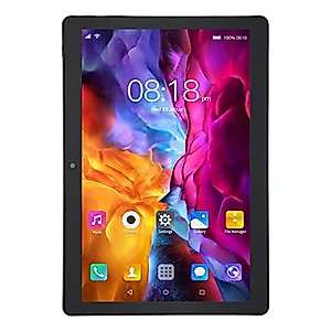 Calling Tablet,Tablet for Android12 5G WiFi 6GB 128GB Front 200W Rear 500W 1960x1080 IPS 10 Core 8800mAh Calling Tablet 100?240V Black