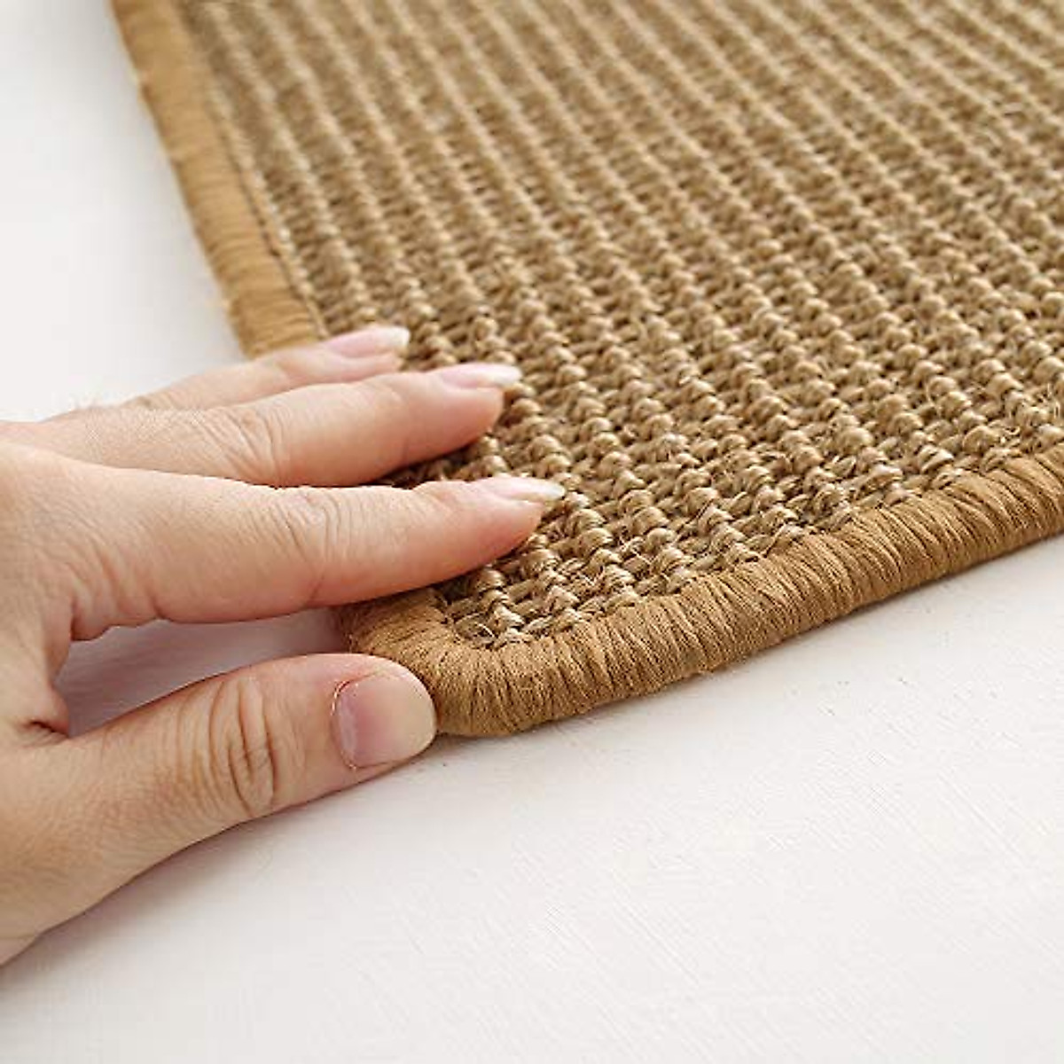 M&MKPET Natural Sisal Cat Scratcher Mat Horizontal Cat Floor Scratching Pad Rug Scratch Pad for Cat Grinding Claws & Protecting Furniture (25.6" 15.7")