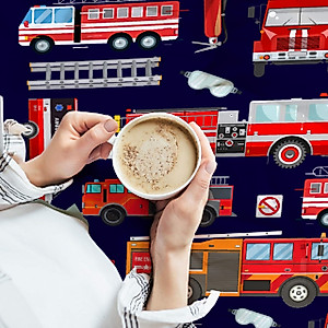 Fire Truck Blanket for Boys, Fire Truck Throw Blanket for Kids, Blue Firefighter for Teens, Soft Lightweight Flannel Truck Car Blankets for Teen Men Birthday Gifts Sofa Couch Bed Decor 40x30In