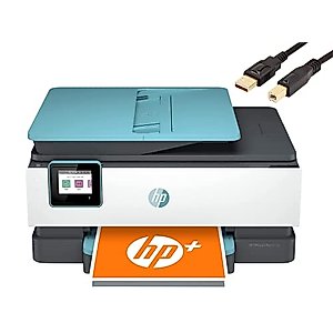 HP OfficeJet Pro 80 28e All-in-One Wireless Color Inkjet Printer, Print Scan Copy Fax, Ethernet, 20 ppm, Auto 2-Sided Printing, 4800 x 1200 dpi, Blue (Renewed)