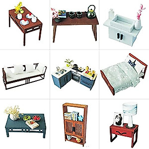 CUTEBEE Dollhouse Miniature with Furniture, DIY Wooden Dollhouse Kit Plus Dust Proof and Music Movement, 1:24 Scale Creative Room Idea(Quiet Time)