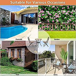 VINGLI 2 PCS Mosaic Bistro Folding Chairs Outdoor Garden Patio Furniture Seating