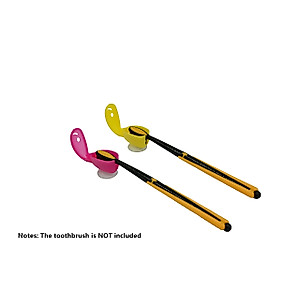 Excelity Set of 4 Travel Toothbrush Head Cover Cap with Suction Cup