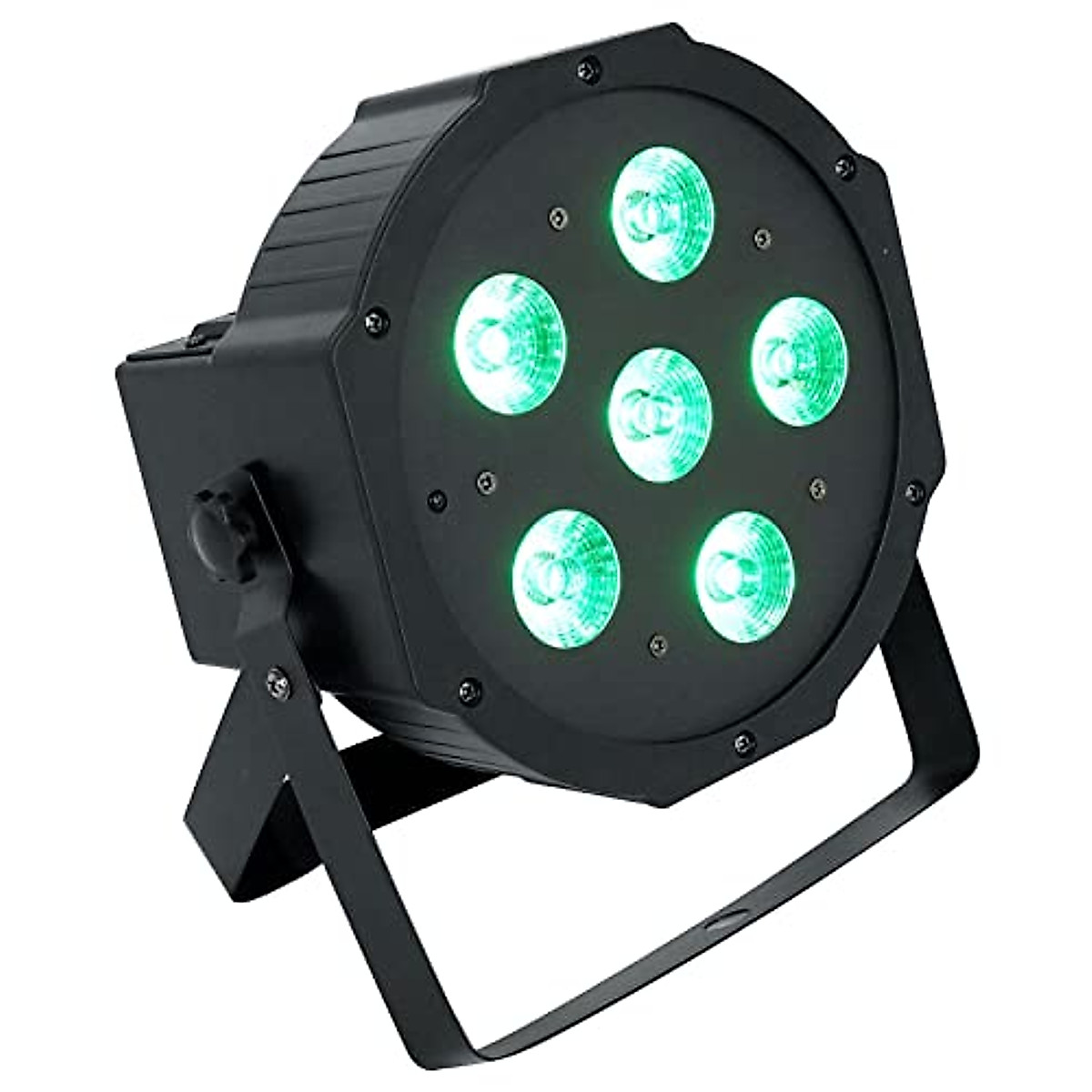 Rockville Battery PAR 61 Black RGBWA+UV Rechargeable Stage Wash Light, DMX Control, Sound Activated, Includes Remote, Up to 18 Hours Battery Life, Perfect for DJ Events, Parties,