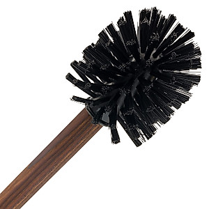 Redecker Toilet Brush and Replacement Head Set, Oiled Thermowood Handle, Nylon Bristles, Made in Germany