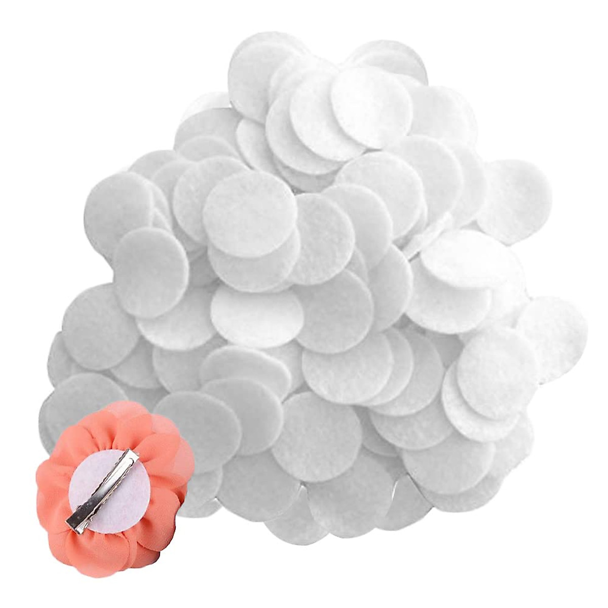 1000PCS Felt Circles 1 Inch White Round Shapes Craft Fabric Felt Pads for DIY Projects & Crafts Sewing Glue Make Hair Accessories Scentsy Wax Samples