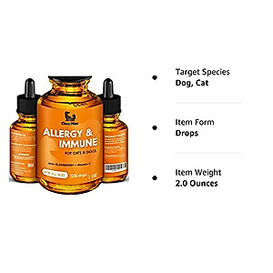 Clearmax Allergy Immunity for Dogs - Dog Itch Relief - Natural Supplement for Cat Allergy & Dog Allergy Relief - Calming Natural Support for Dogs & Cats (2 Oz)