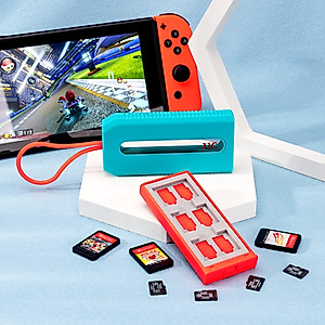 JJC (NOT FIT SD Card) Switch Game Card Case for 6 Nintendo Games and 12 Micro SD Cards,Switch Card Holder Storage for Nintendo Switch or PS Vita,Water-Resistant Anti-Shock Game Card Box