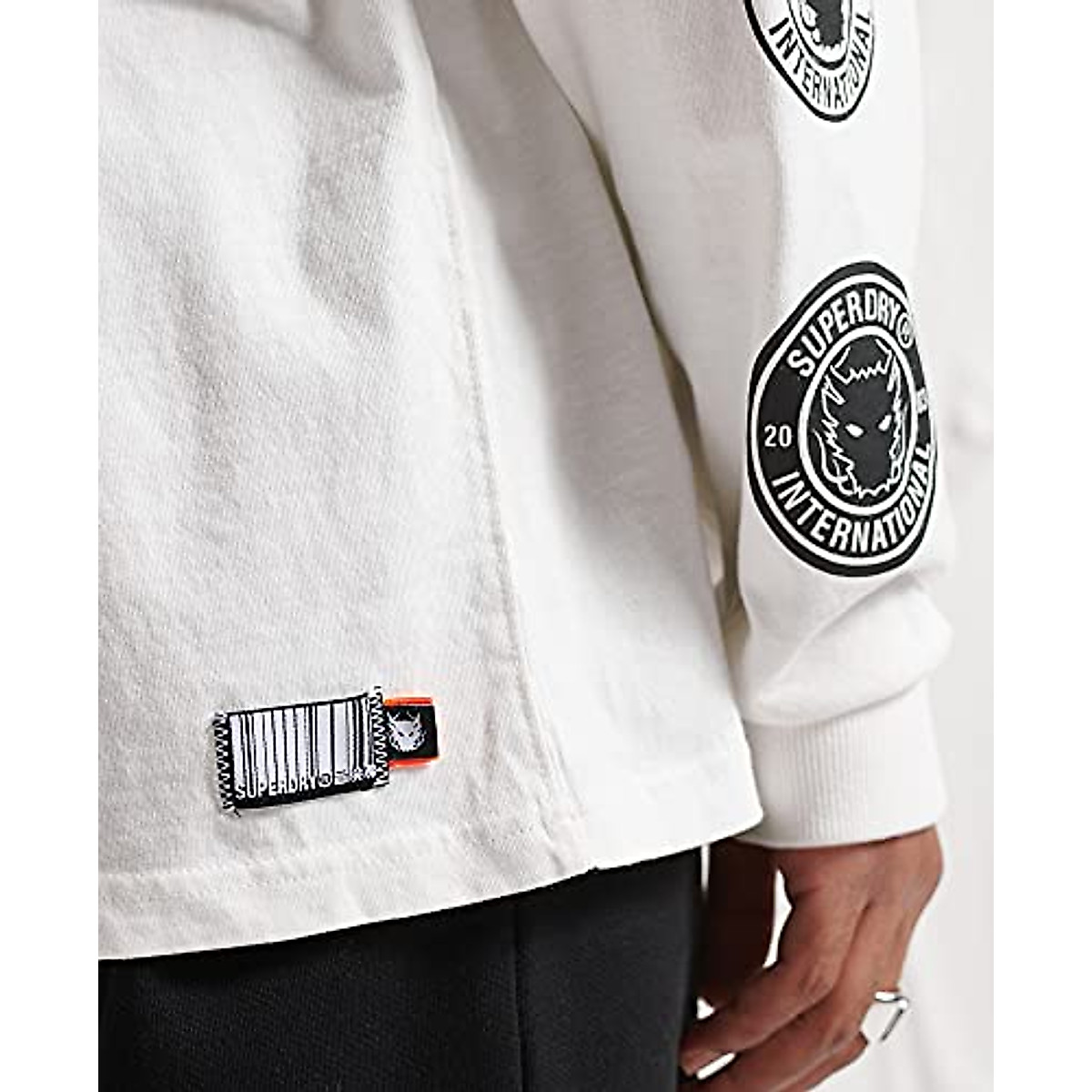 Superdry Mens Unisex Opposition 2.0 Top, Oversized Fit, Unisex New Chalk Size S/M