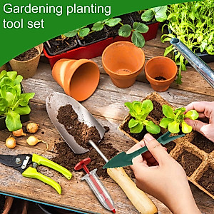 6Pcs Mini Sowing Seed Dispenser,Seed Planter Tool, Handheld Seed Planter, Seed Sower Tool,Mini Hand Seed Spreader,Garden Seed Planter,Small Seed Spreader with Seedlings Dibber Widger for Spreaders