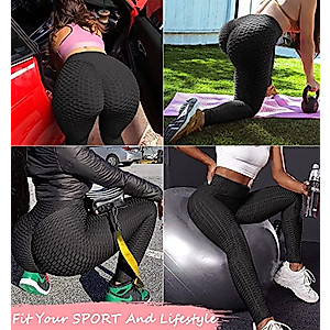 Murandick Booty Butt Lifting Leggings for Women Scrunch High Waist Textured Yoga Workout Pants